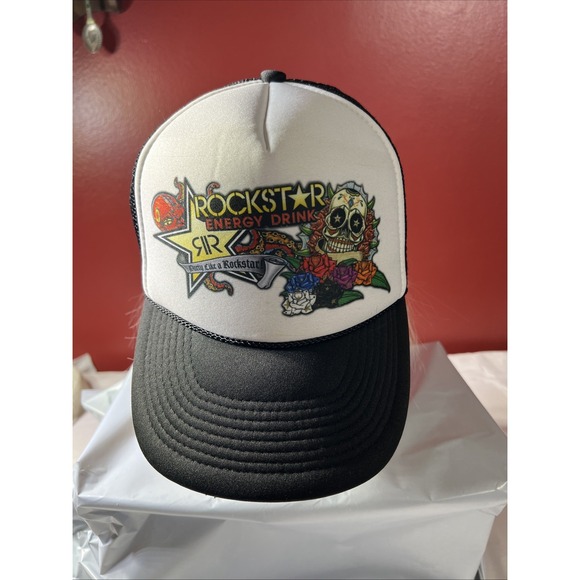 Snapback | Accessories | Vintage Y2k Rockstar Energy Drink Black Mesh ...